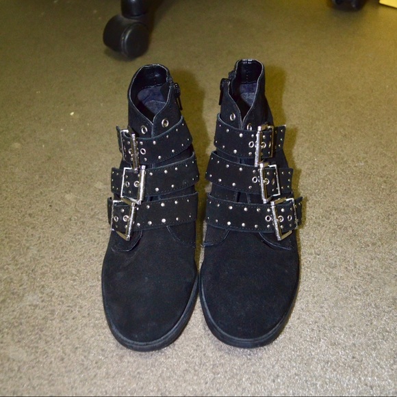 Topshop | Shoes | Nwt Topshop Krown Black Studded Suede Bootie | Poshmark
